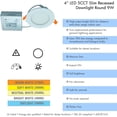 ASIASN-4 Inch Dimmable LED 5CCT Slim Recessed Downlight with Junction ...