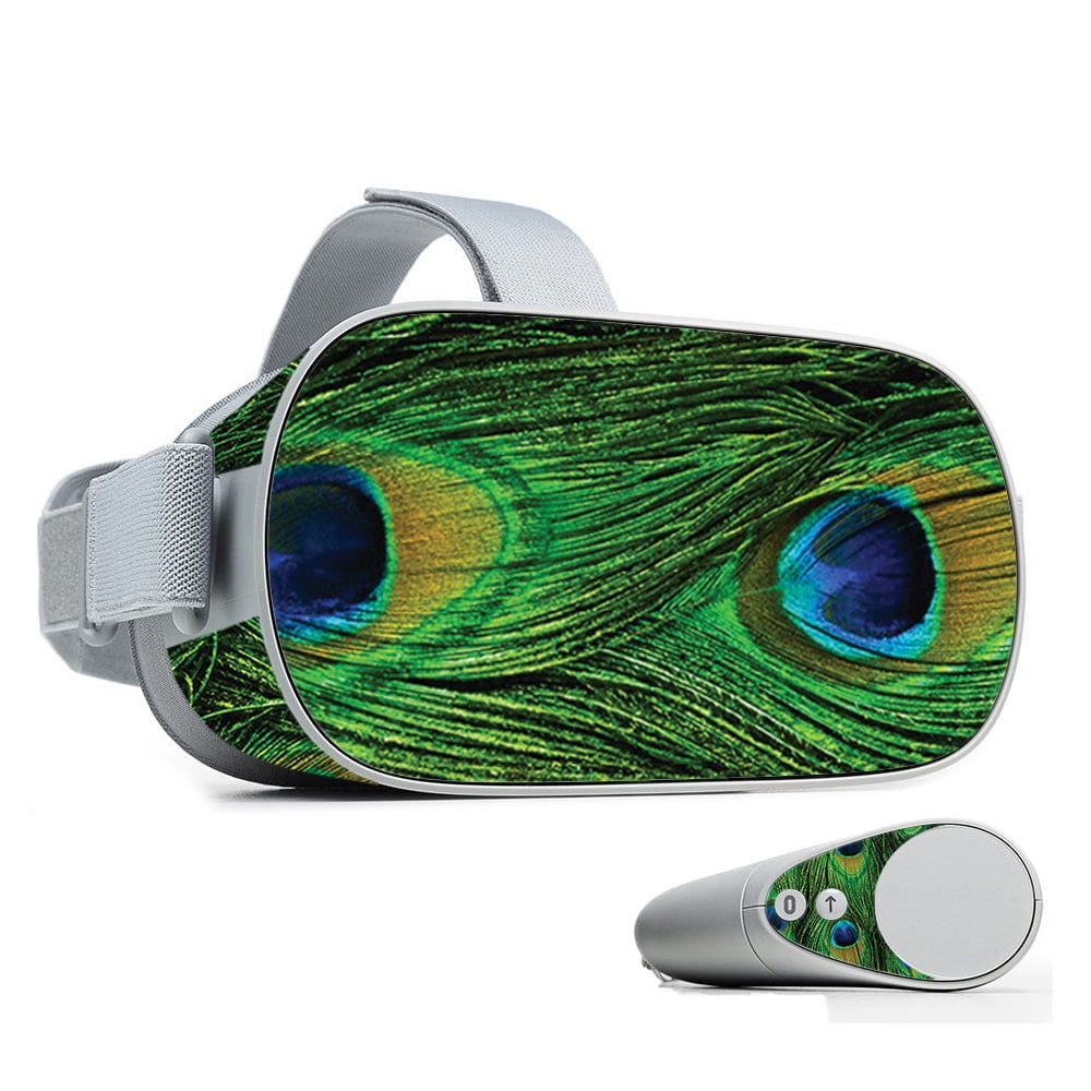 Skin Decal for Oculus Go Mobile VR Peacock Feathers - Walmart.com