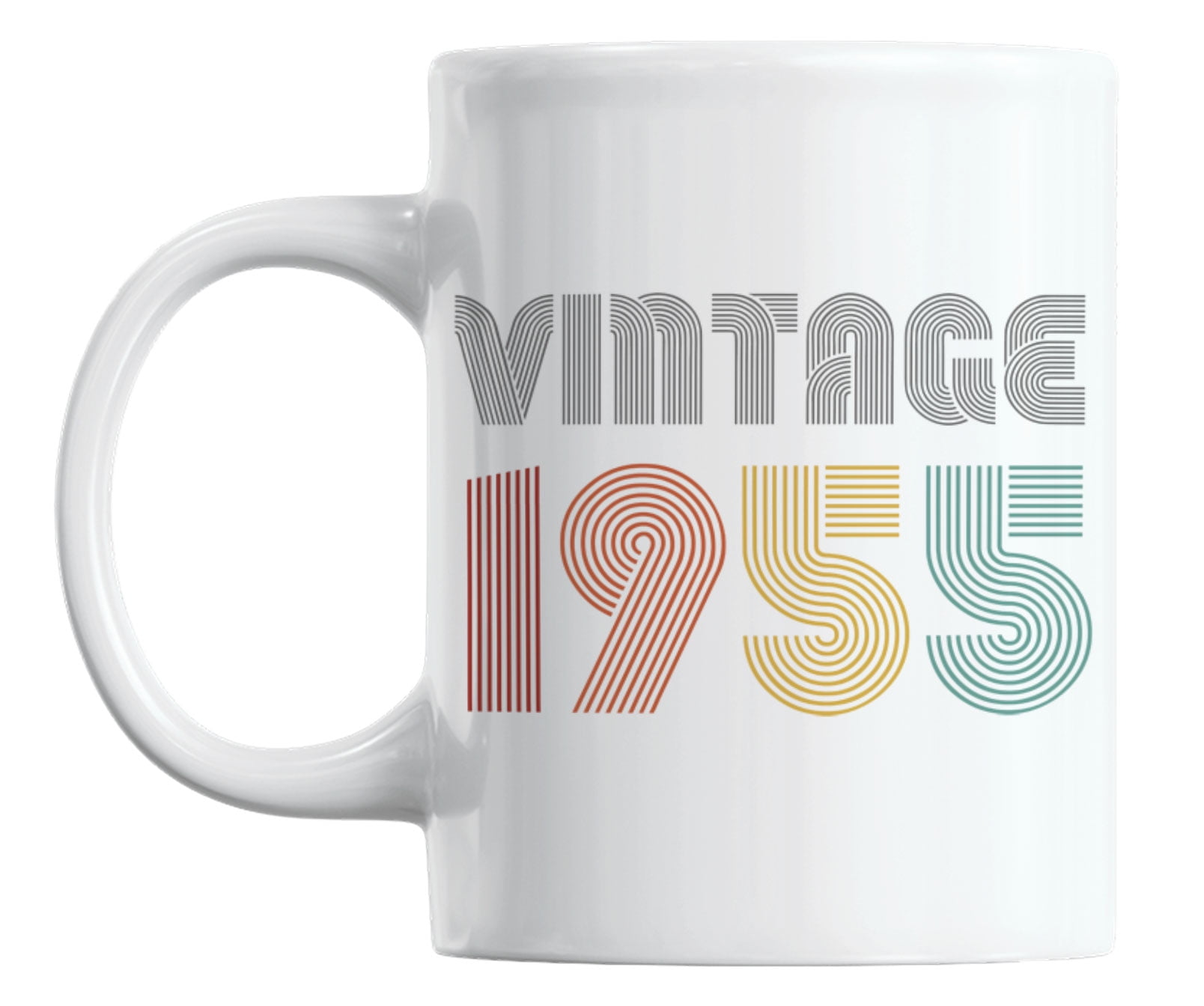 Vintage 1955, Year of Birth or Birthday White Ceramic Coffee & Tea Mug ...