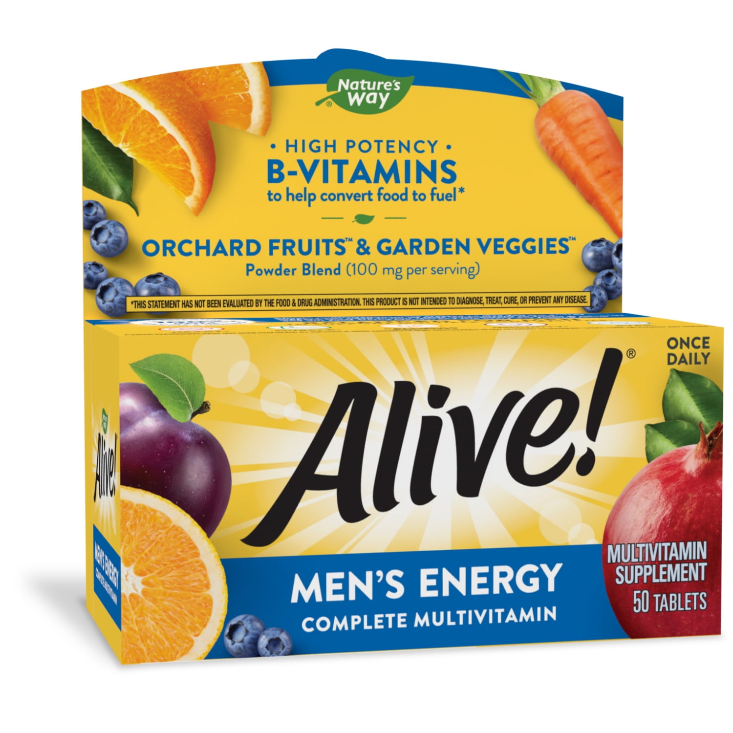 Alive! Men's Energy Complete Multivitamin Tablets, 50 Ct - Walmart.com