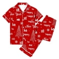 Aellinatey Christmas Pajamas Women's Two-Piece Christmas Pajamas short ...