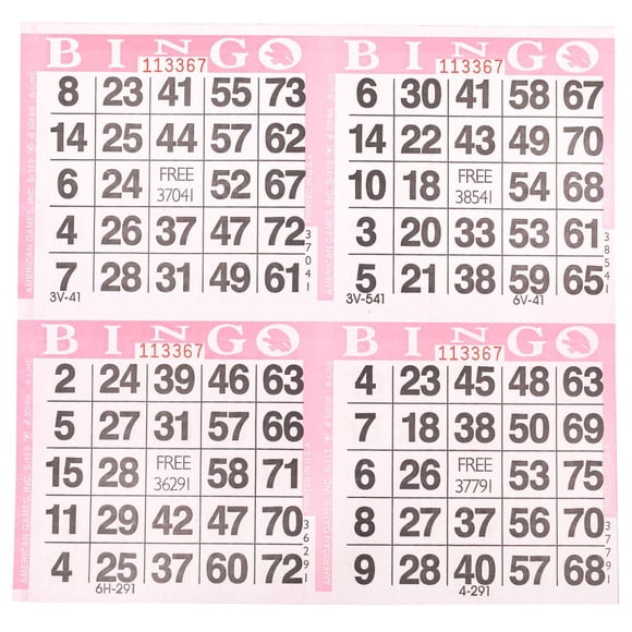 Disposable Bingo Cards