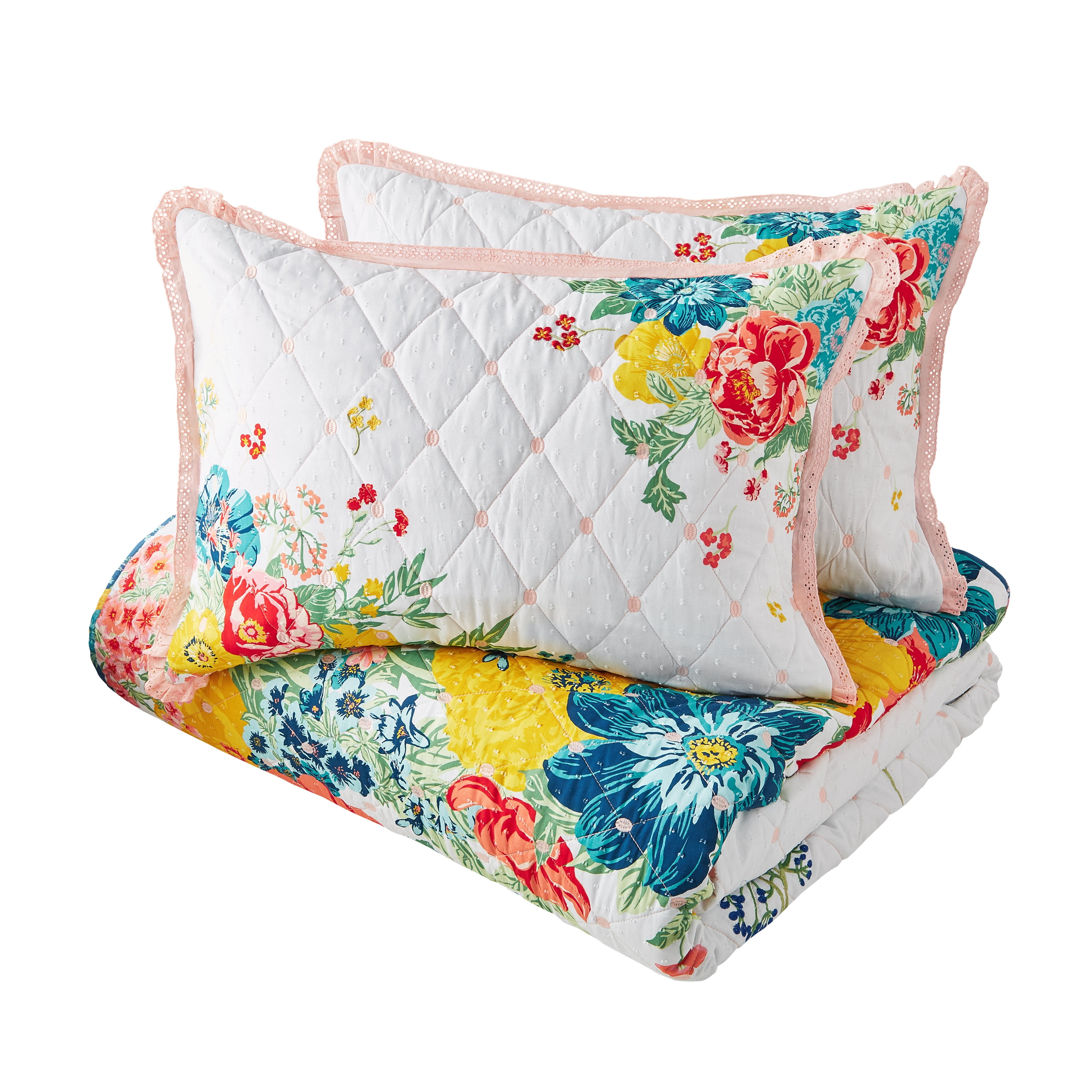 The Pioneer Woman Fancy Flourish 3-Piece Quilt Set, King - Walmart.com
