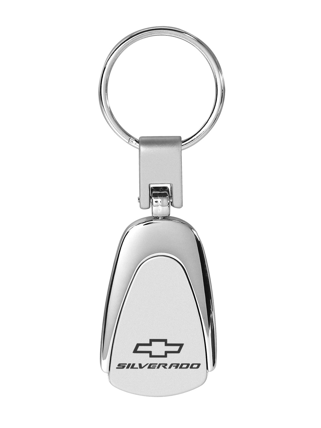 Chevrolet Silverado Chrome Metal Tear Drop Auto Key Chain - Walmart.com