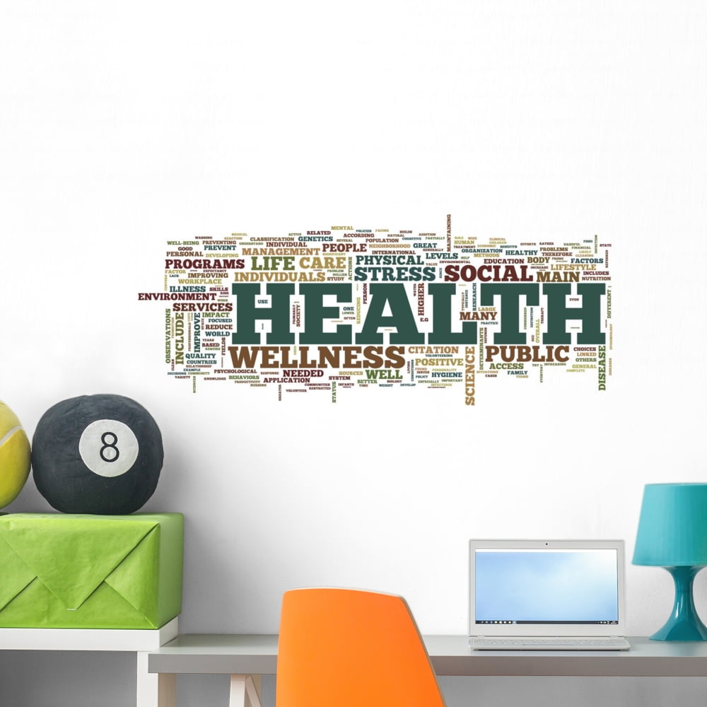 Word Cloud Health Wall Decal by Wallmonkeys Peel and Stick Graphic (36 ...
