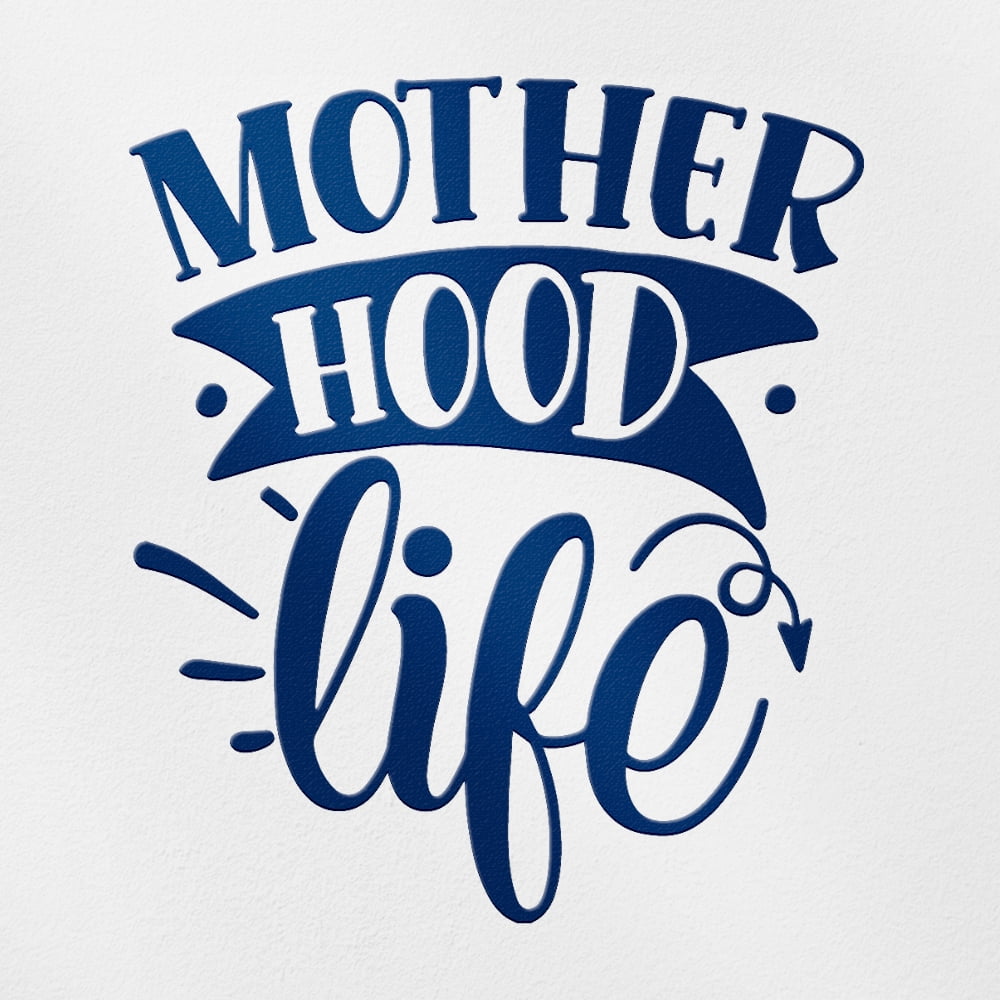 Transparent Decal Stickers Of Motherhood Life (Navy Blue) Premium ...