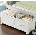 47.2" Storage Chest, Extra Large Storage Trunk with 2 Hinges, Wooden ...