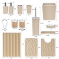 Bathroom Accessories Set - 25pc Sets With Shower Curtain And Rugs Beige ...