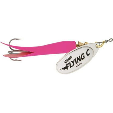 Mepps Flying C Inline Spinner Lure - 7/8 oz, Hot Chartreuse Black ...