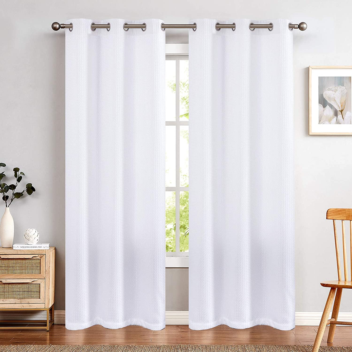 Click here for Curtainking Waffle Weave Textured Curtains 96 Inch... prices