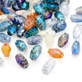 80pcs 8 colors Transparent Electroplate Glass Beads Faceted Oval with ...