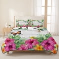 Burmese Gardenia Flower Butterflies 3 Pieces Quilt Set,1 Quilt with 2 ...