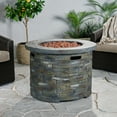 CoSoTower Outdoor 35" Lightweight Concrete Round Propane Fire Pit ...