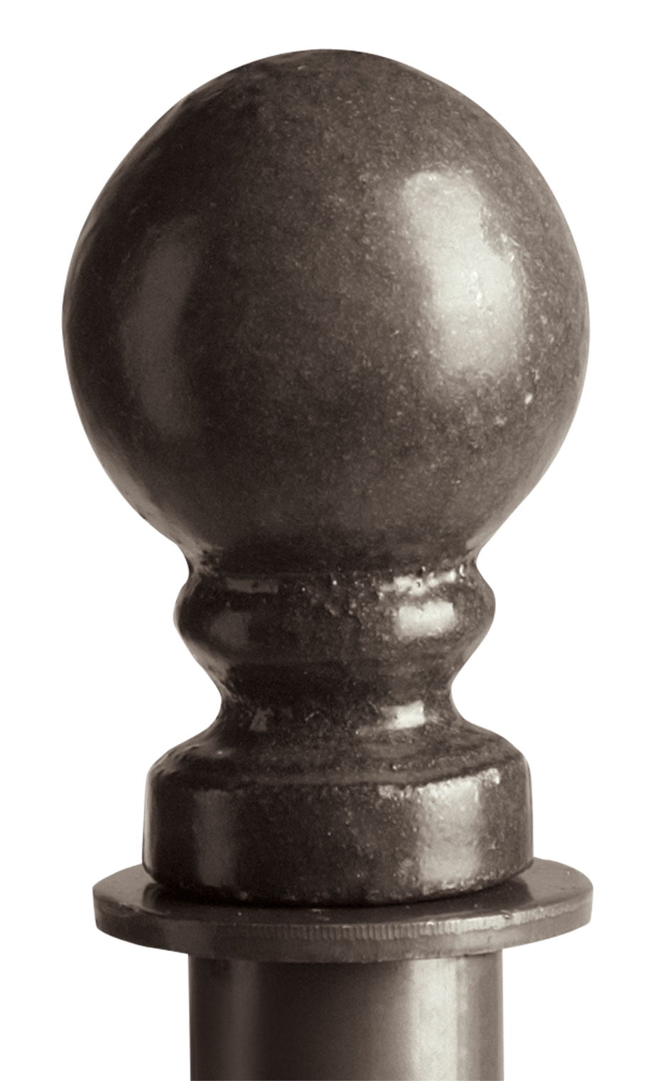 Boutique Raw Steel Ball Round Fitting Finial - Walmart.com
