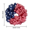 1 PC Patriotic Independence Day Mesh Wreath, Red White Blue Festive ...
