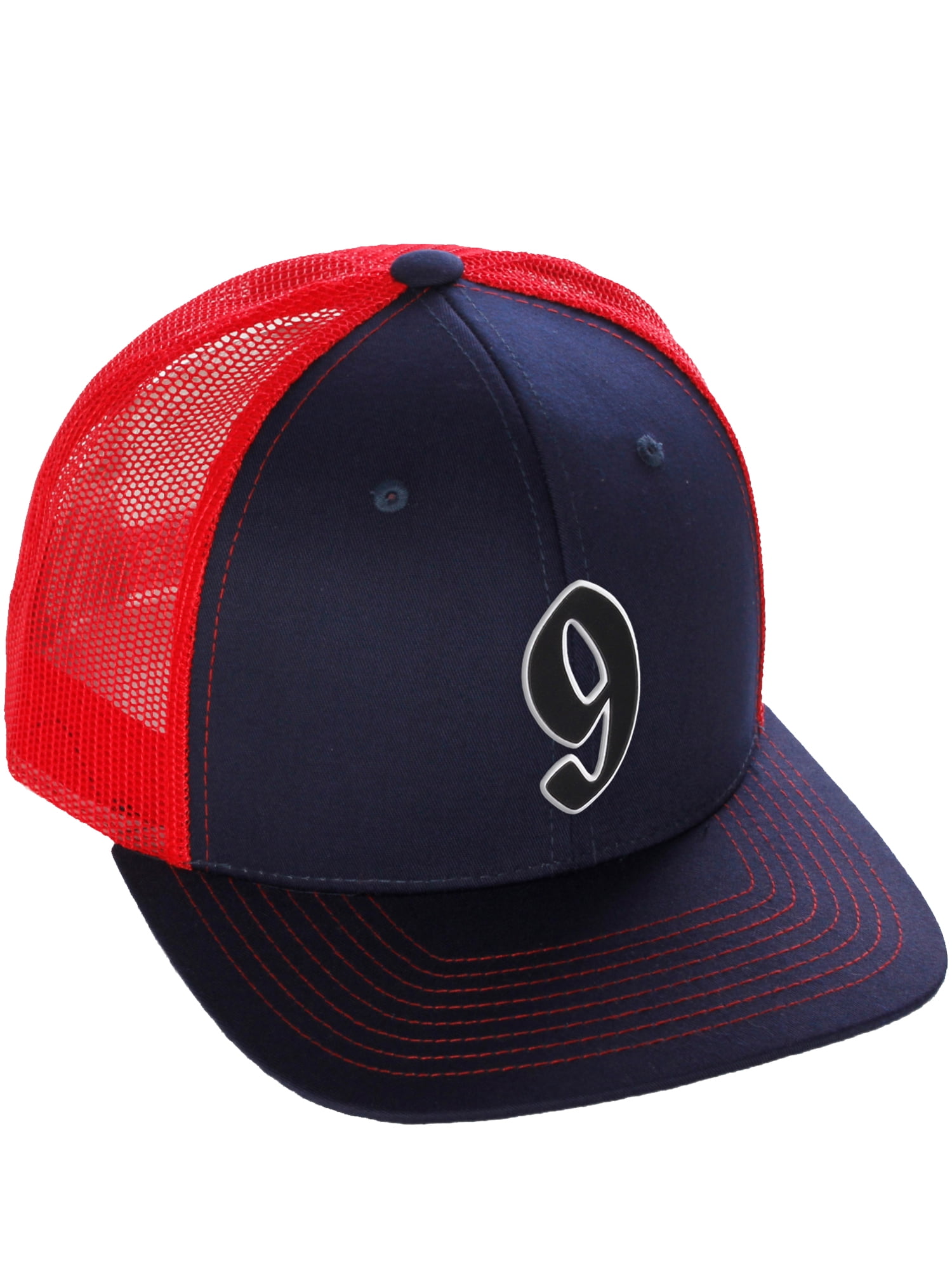 Daxton Classsic Baseball Trucker Hat Old English A to Z Letters Numbers ...
