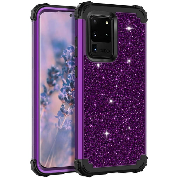 Casetego for Samsung Galaxy S20 Ultra Case,Glitter Sparkle Bling Full-Body Protection Shockproof ...