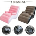 Inflatable Deck Chair with Air Pump, Lounger Sofa for Indoor Living Room Bedroom, Outdoor Travel ...
