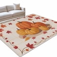 Area Rug 3x5ft, Thanksgiving Pumpkin Fall Maple Leaf Orange Watercolor ...