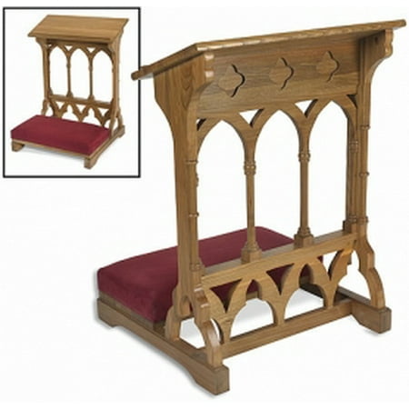 Oakwood Padded Prayer Kneeler Home or Church Altar and Pew Pulpit ...