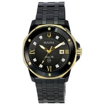 Bulova Men's Crystal Stainless Steel Quartz Watch 98C109 - Walmart.com