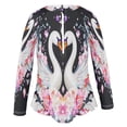 BZSMCE Swimwear Two Swans For Long Sleeve One-Piece Swimsuit UPF 50 And ...