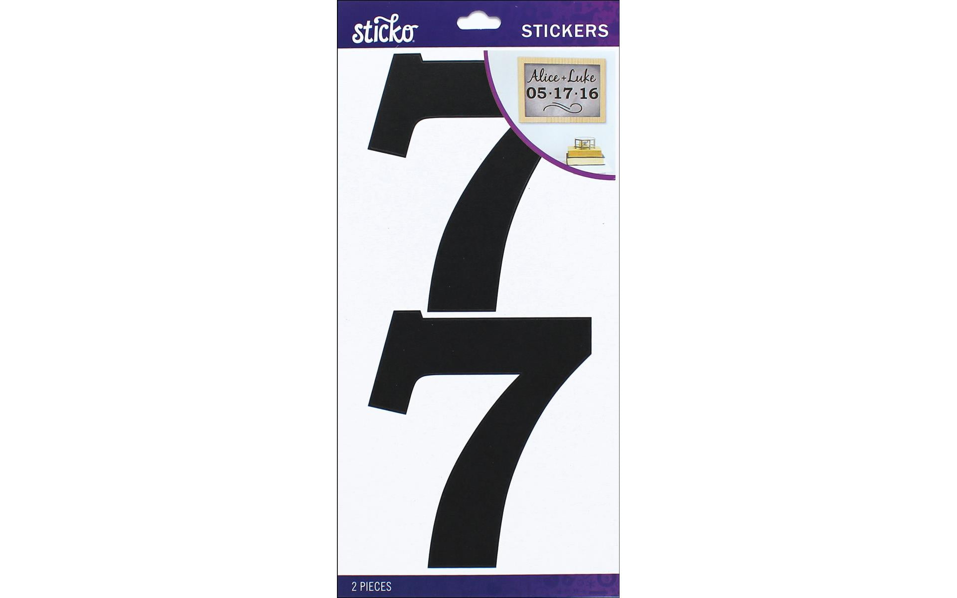 EK Sticko Sticker Basic Black Number 7 - Walmart.com