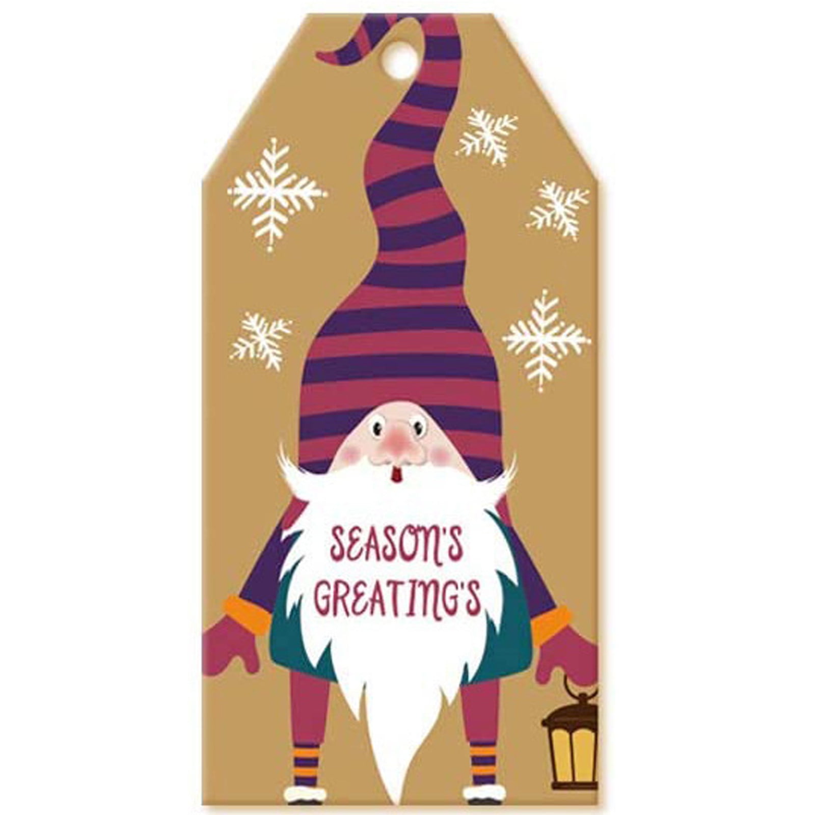 Guvpev 100 Pieces Christmas Gnome Gift Tags Xmas Kraft Paper Gift Tags ...