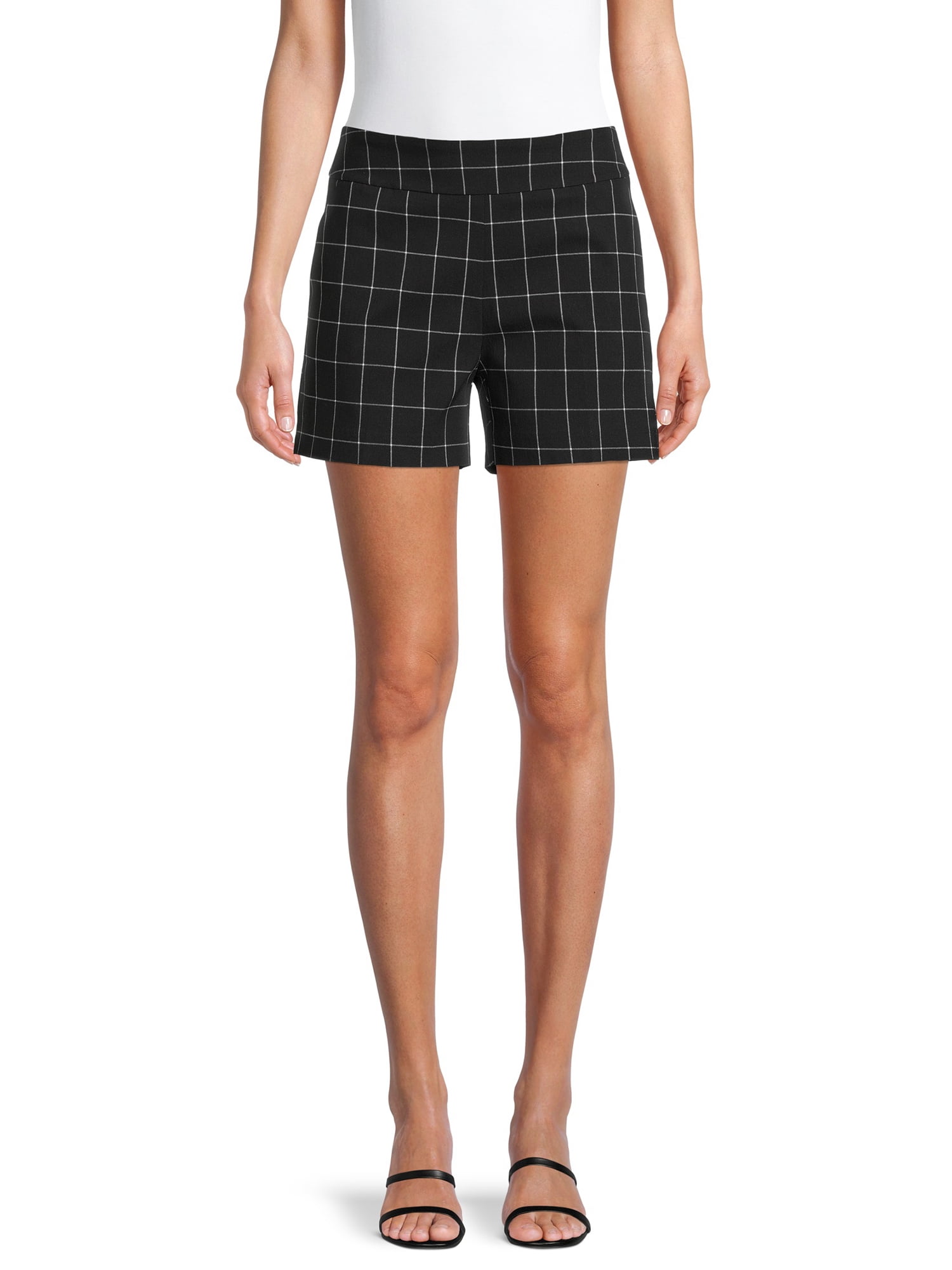 Time and Tru Regular Fit High Rise Flat Front Short (Women's), 1 Count ...