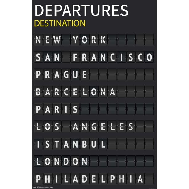 Flipboard - Destination Wall Poster, 22.375" x 34" - Walmart.com