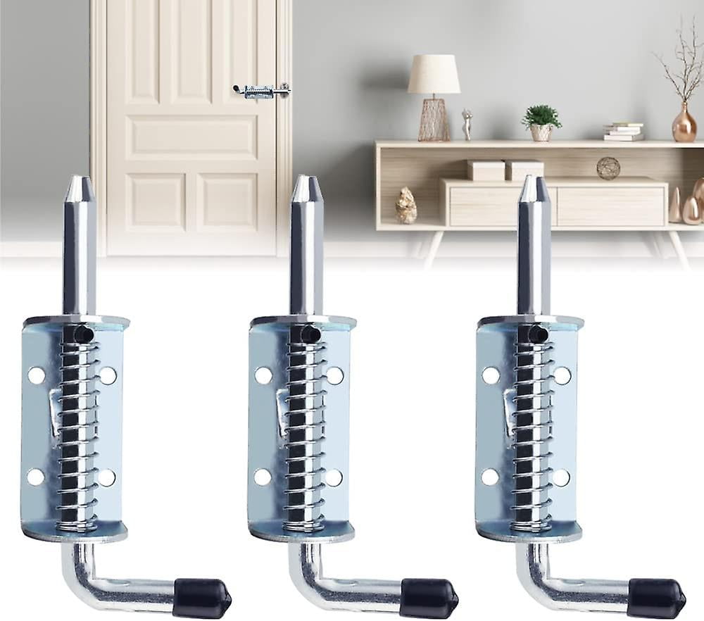Pcs Galvanized Iron Spring Latch Gate Lock Shed Heavy Duty Spring Bolt ...