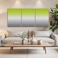 Abstract Canvas Wall Art 3 Panels, Green Grey Gradient Modern Art ...