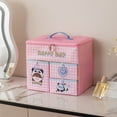 Compact Foldable Makeup Box With Sturdy Polyester Materials And Layered ...