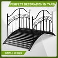 Ktaxon 4ft Wrought Iron Arched Bridge Handrail with Square Top for ...