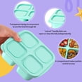 4 Pack Bento Lunch Box 4 Compartment Salad Container Reusable BPA Free ...