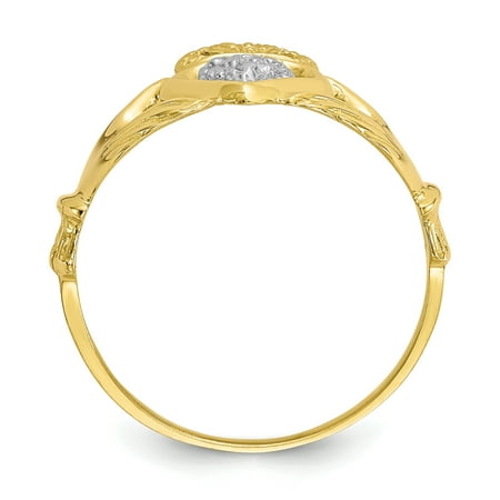 Primal Gold - Primal Gold 10 Karat Yellow Gold and With Rhodium-plated ...