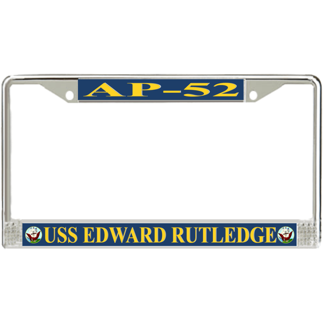 USS Edward Rutledge AP-52 License Plate Frame - Walmart.com
