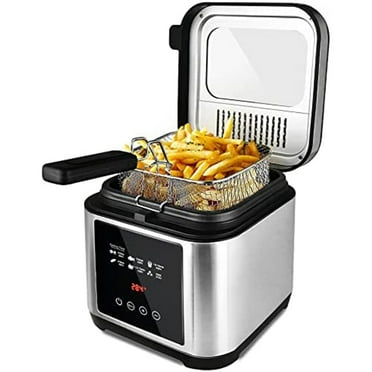 Farberware Kitchen Machine, 4L Dual Deep Fryer with Basket, Stainless ...