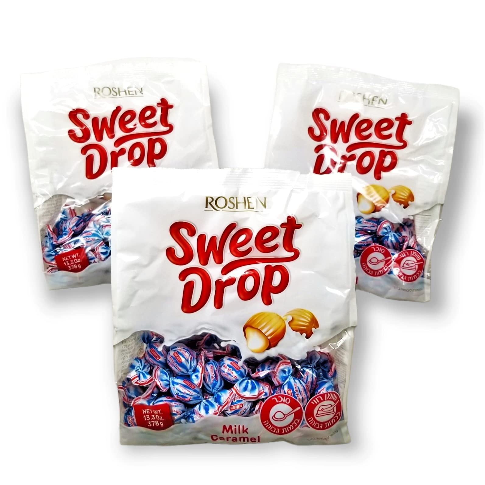 Roshen Caramel Candy Sweet Drop with Milky Filling, Kosher and Halal ...