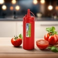 Compac Home 6.5oz Squeezable Condiment Dispenser, Red Sauce Bottle ...