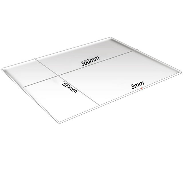 Clear Acrylic Sheet 3mm thick 200mm×300mm Plastic Sheet PVC Sheet Panel ...