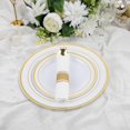 Gold 350-Pc Disposable Dinnerware Set for 50 Guests — 100 Plates, 50 ...