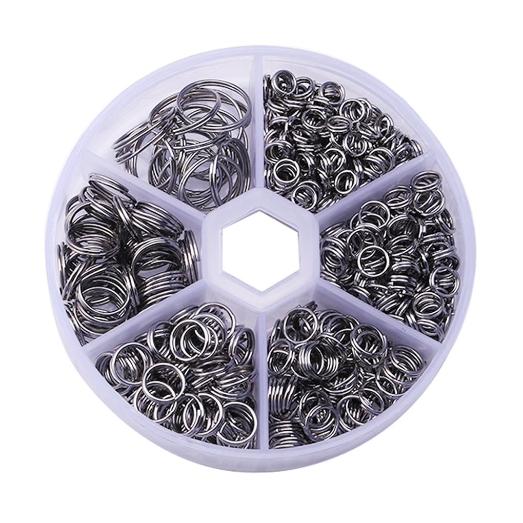 600pcs Metal Split Rings Stainless Steel Double Loop Jump Ring for ...