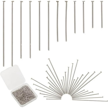 1000Pcs Open Eye Pin 304 Stainless Steel Eye Pins 30mm Long Metal Flat ...