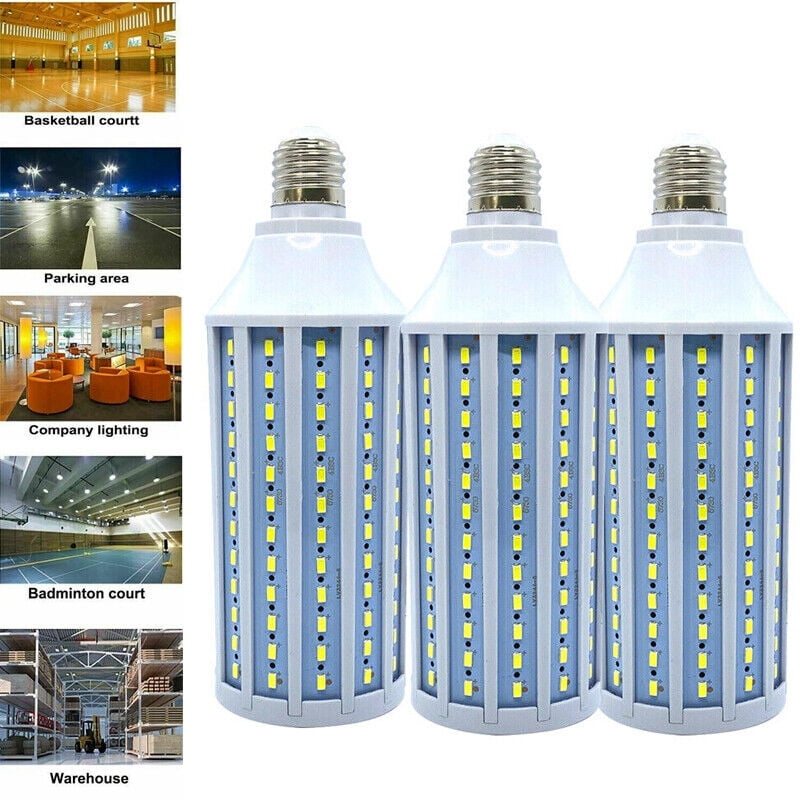 3-Pack 55W (300W Equivalent) Daylight E26 Standard Base LED Corn Light Bulb - Walmart.com