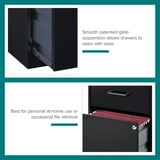 "Space Solutions 18"" Deep 2 Drawer Metal Vertical File Cabinet, Black ...