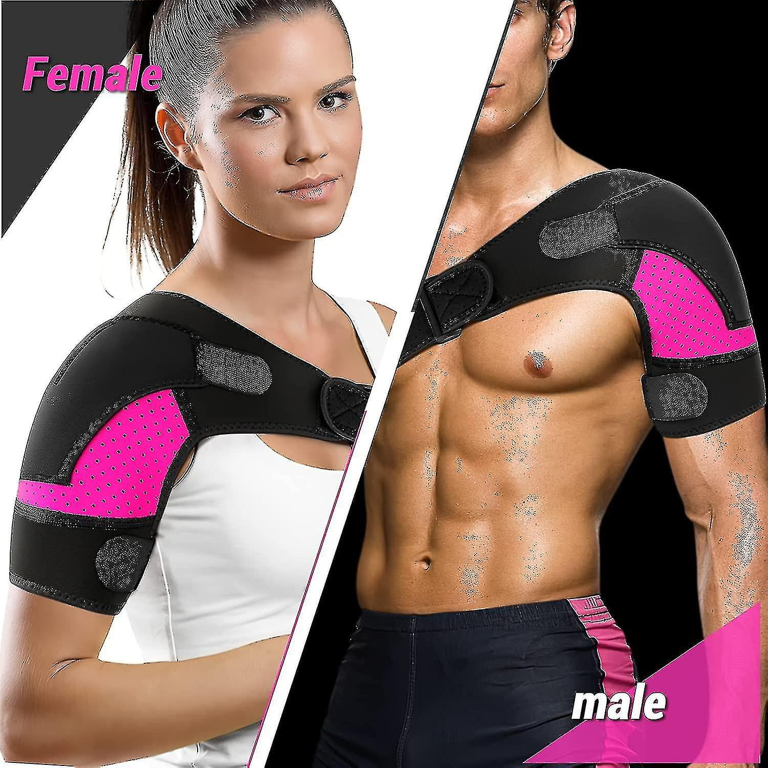 Shoulder Bandage For Women - Neoprene - Double Adjustable Shoulder ...