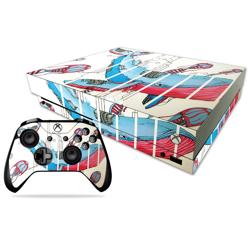 Skin Decal Wrap Compatible With Microsoft Xbox One X Robo Whale ...