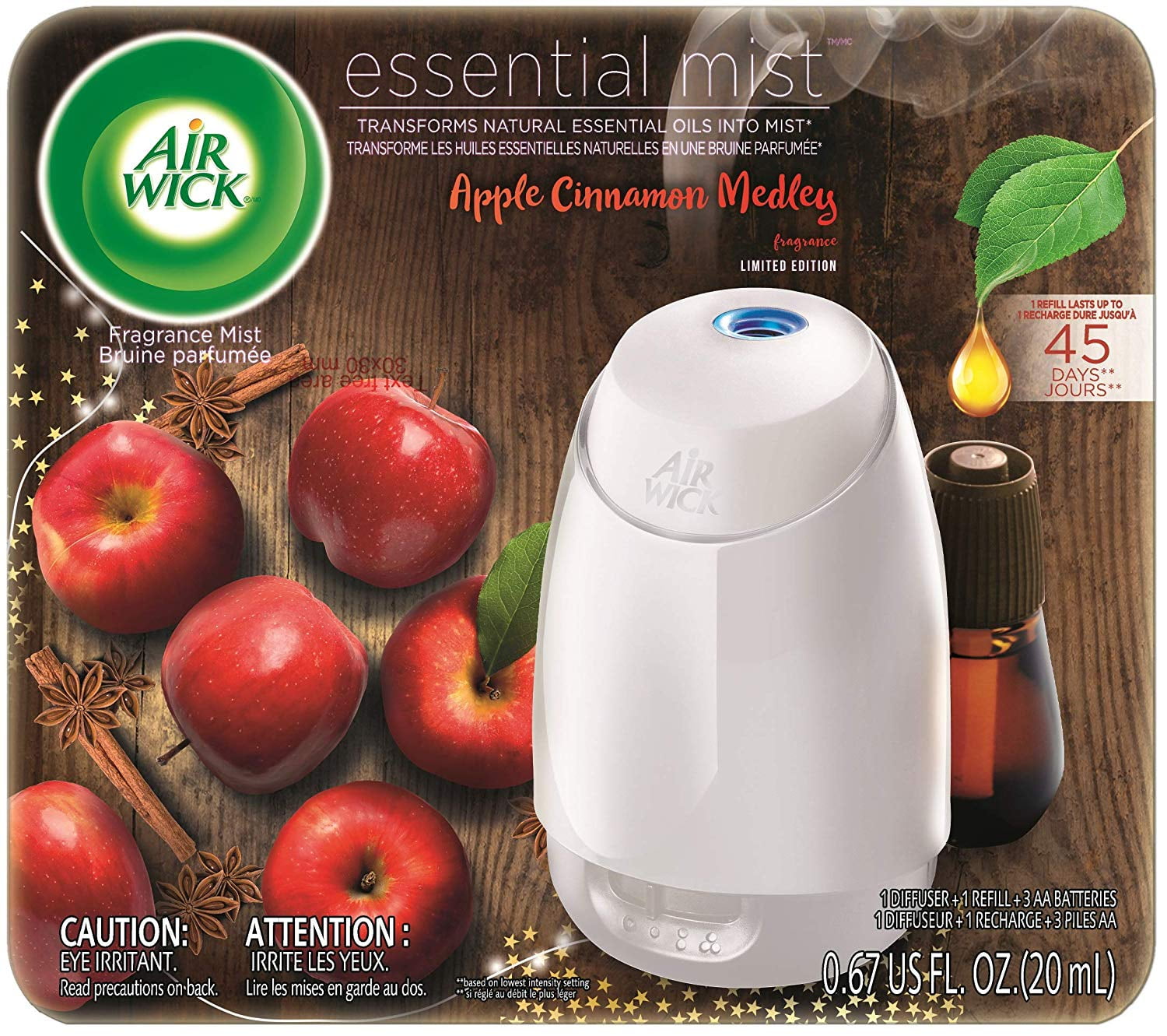 Air Wick Essential Mist, Essential Oil Diffuser, (Diffuser + 1 Refill ...