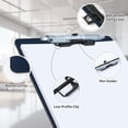 Clipboard with Pen Holder, Plastic Clipboard with Low Profile Metal ...